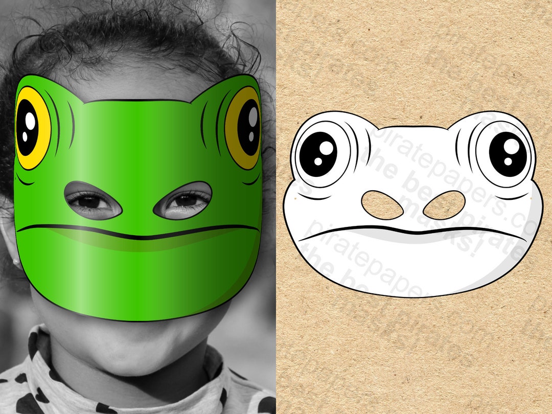Frog Masks Printable Color Coloring Paper DIY for Kids and - Etsy UK