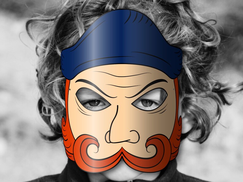 Pirate Henry Morgan Masks Printable Color Coloring Paper - Etsy