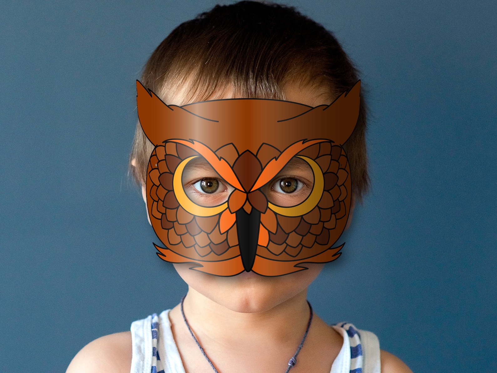 Owl Mask Printable, Paper DIY for Kids and Adults. PDF Template ...