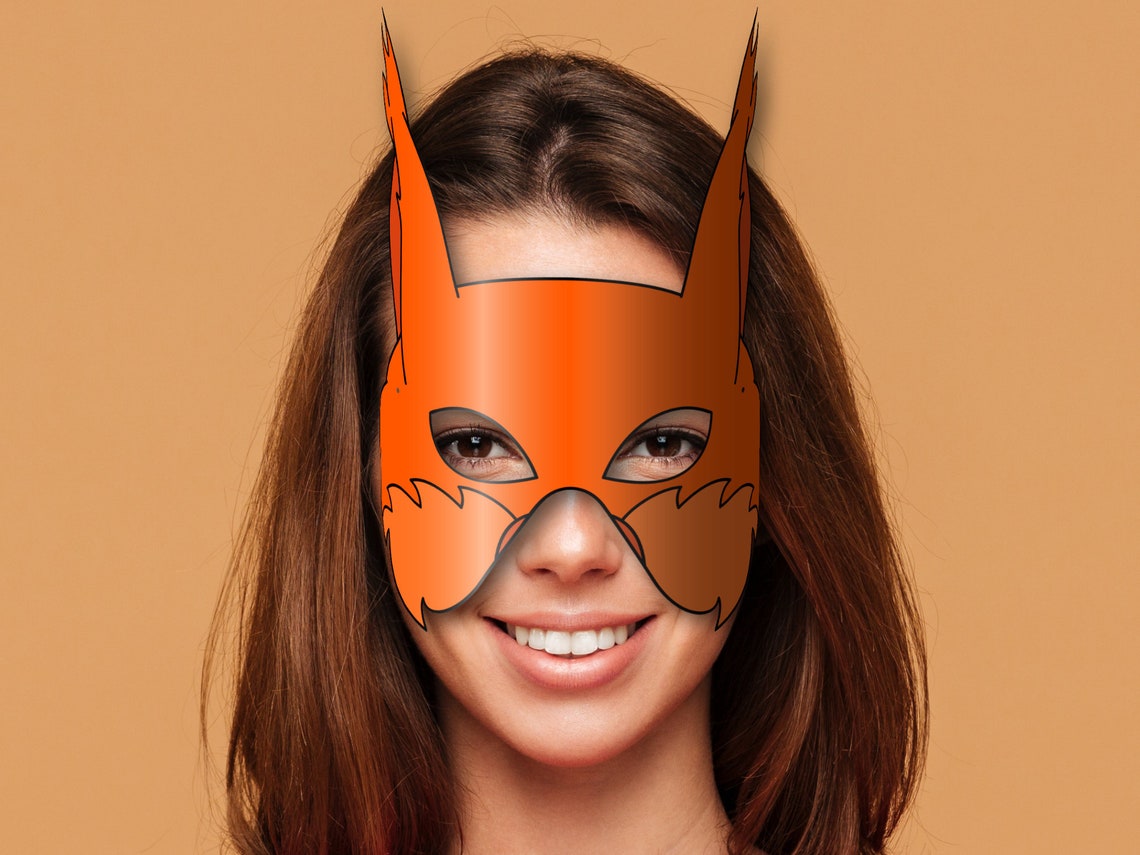 Squirrel Masks Printable Color Coloring, Paper DIY for Kids and Adults ...