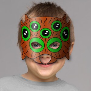 Spider Mask Printable, Paper DIY for Kids and Adults. PDF Template ...