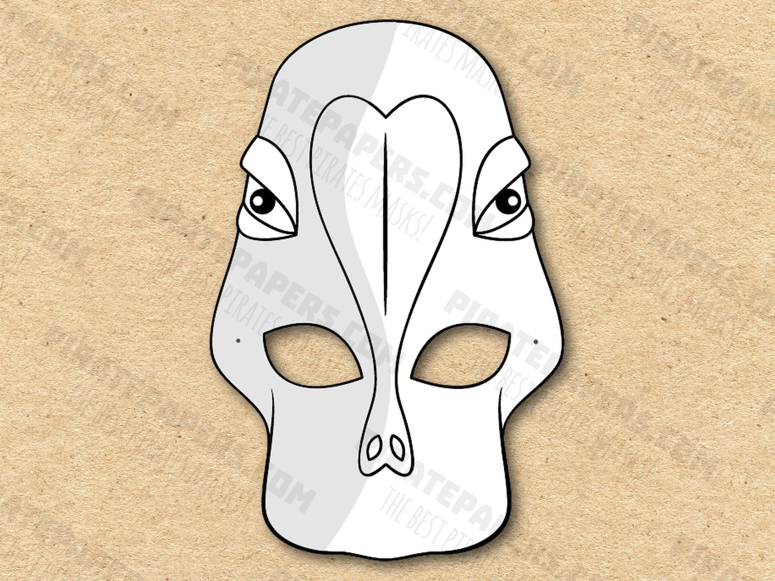 Dinosaurs 2 Masks Printable Coloring, Pteranodon, Amphicoelias ...