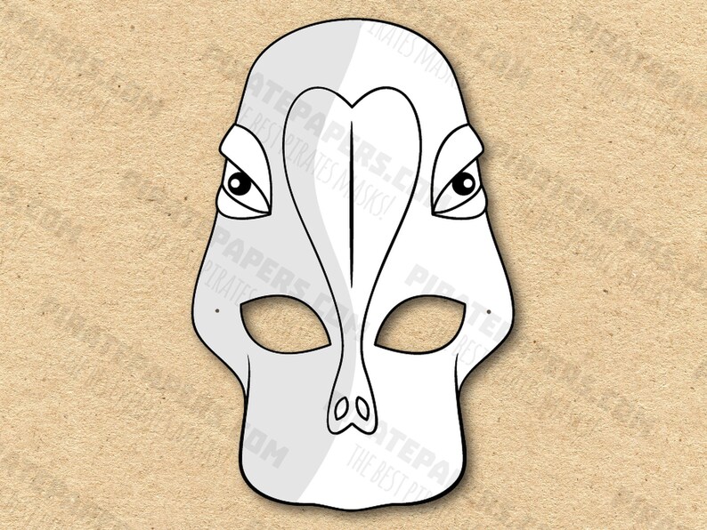 Dinosaurs 2 Masks Printable Coloring Pteranodon Amphicoelias - Etsy