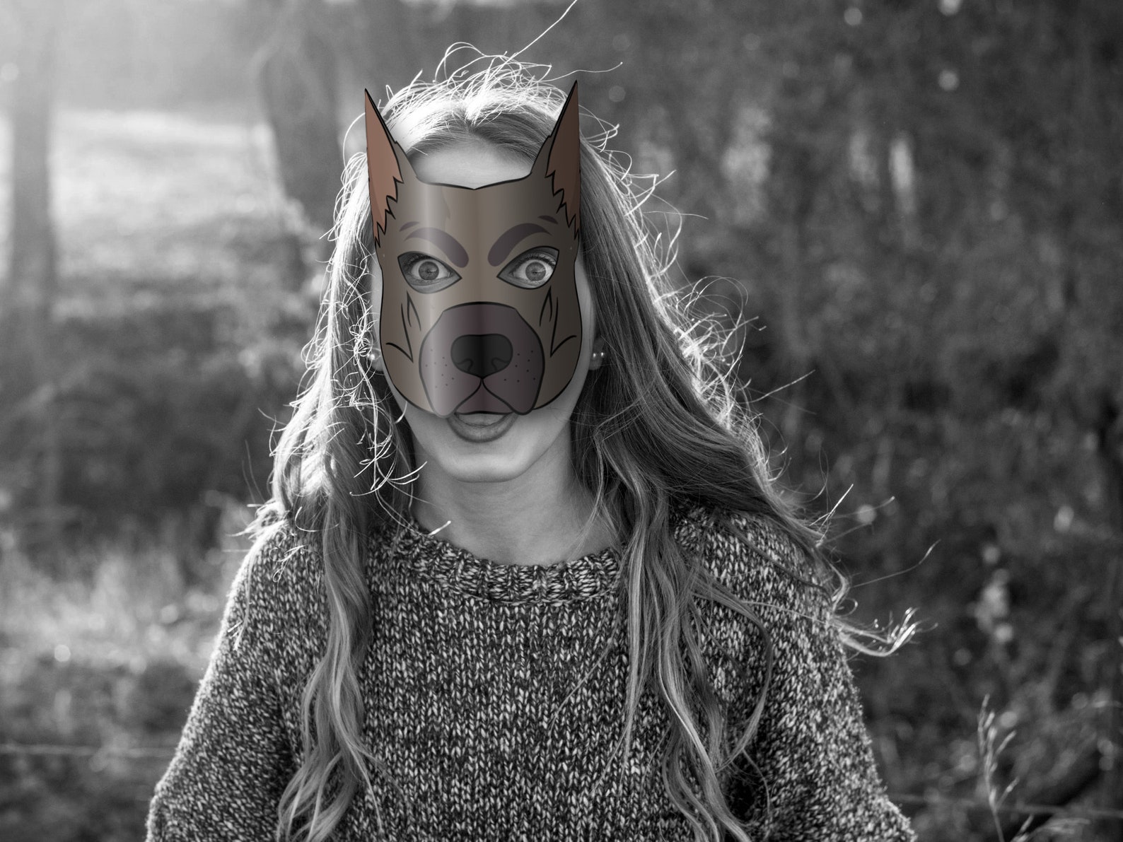 Dog German Shepherd Mask Printable Breed Paper DIY for Kids - Etsy