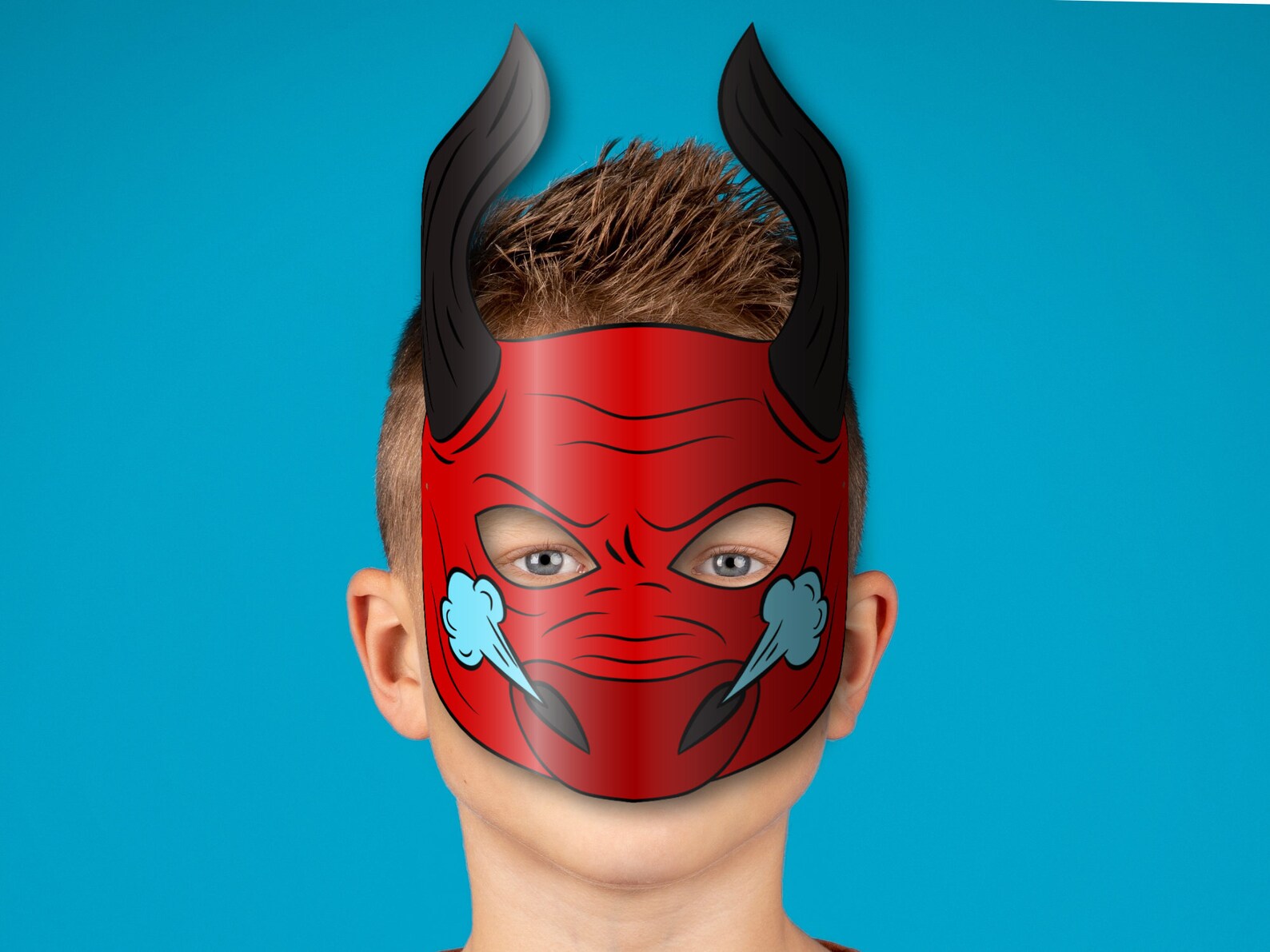 Minotaur Mask Printable, Paper DIY for Kids and Adults. PDF Template ...