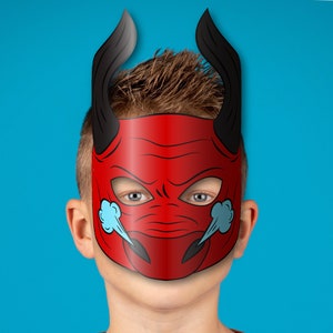 Minotaur Mask Printable, Paper DIY for Kids and Adults. PDF Template ...