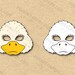 Duck Masks Printable Color + Coloring, Paper DIY for Kids and Adults ...