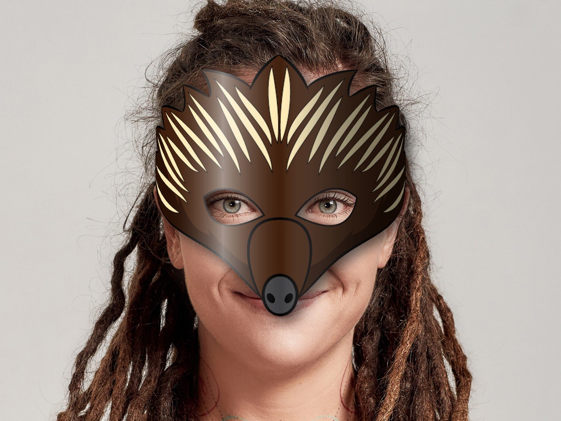 Echidna Mask Printable Paper DIY for Kids and Adults. PDF - Etsy