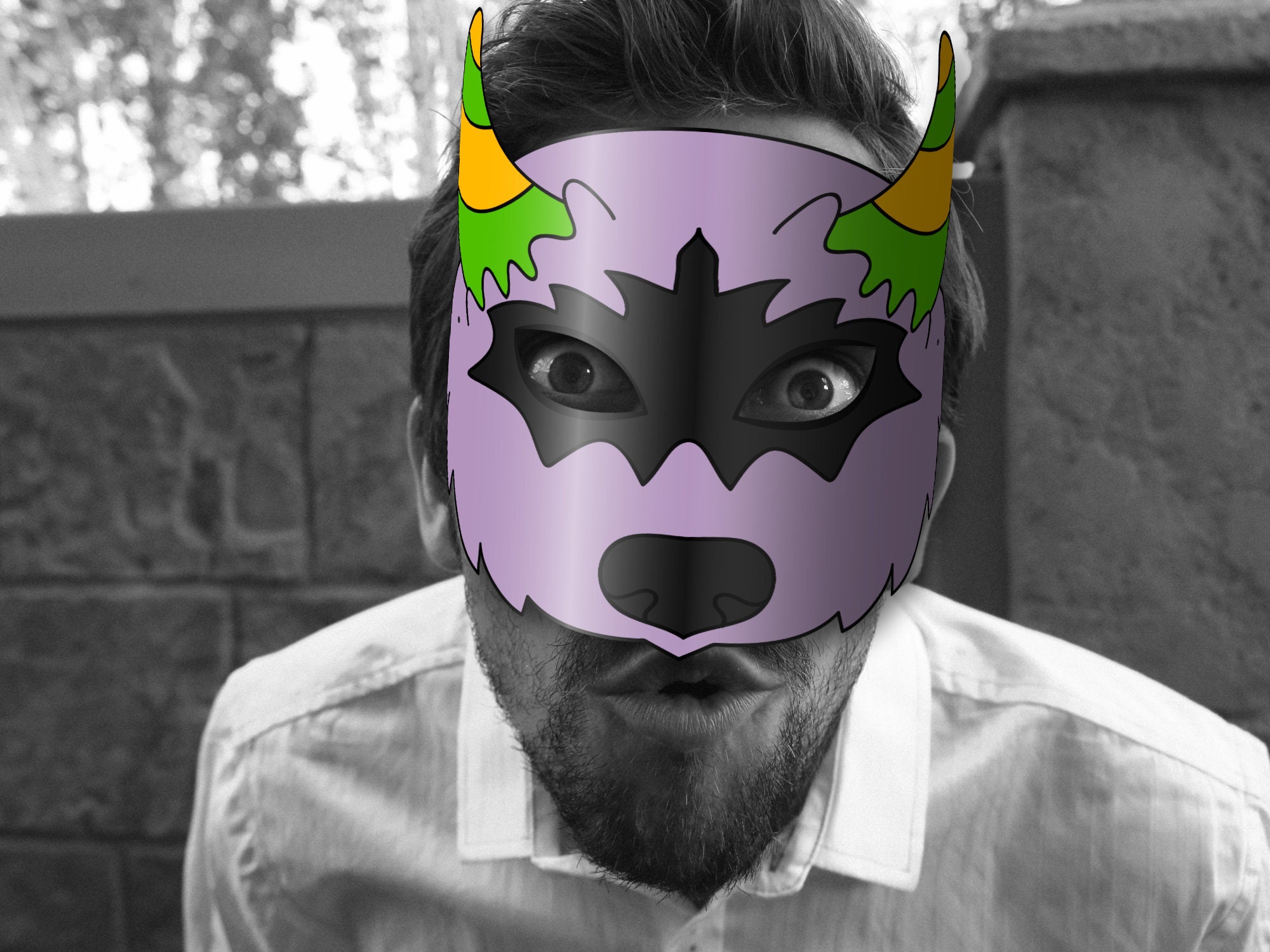 Monster 7 Mask Printable, Paper DIY for Kids and Adults. PDF Template ...