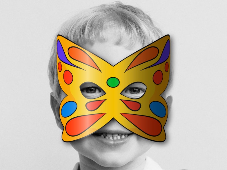 Butterfly Mask Printable Paper DIY for Kids and Adults. PDF - Etsy