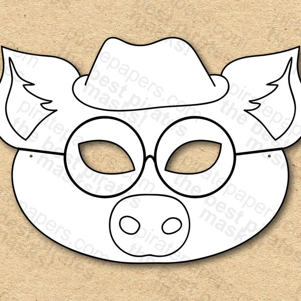 3 Little Pigs Masks Coloring - Etsy