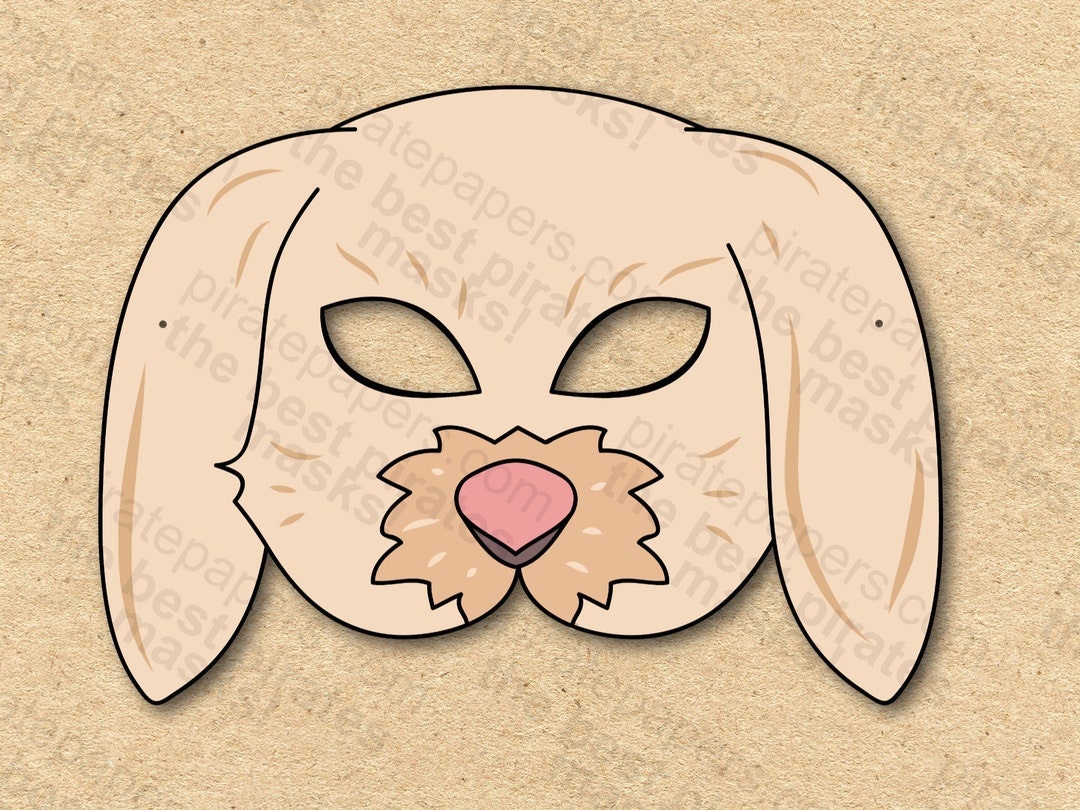 Rabbit Mask Printable Paper DIY for Kids and Adults. PDF - Etsy