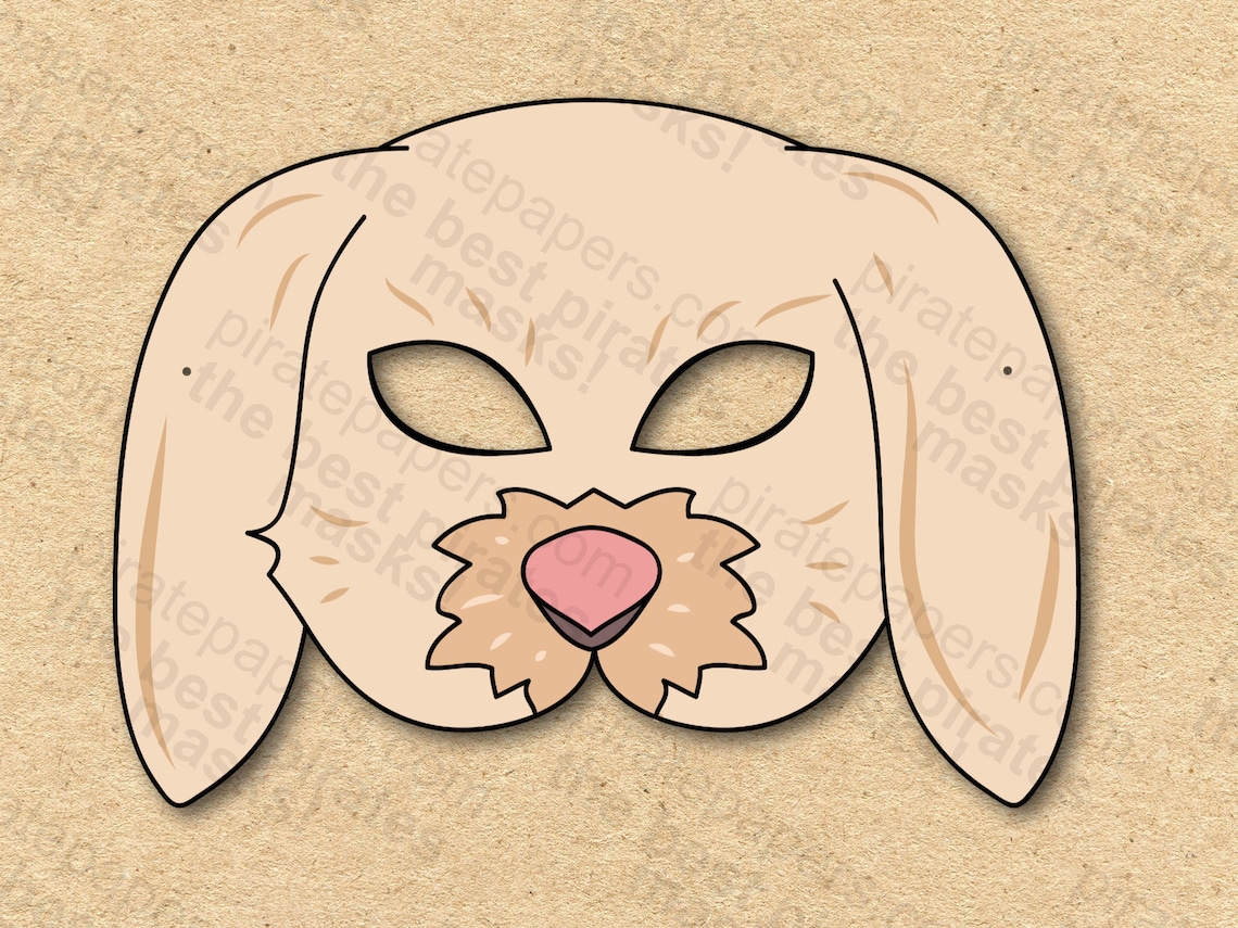 Rabbit Mask Printable Paper DIY for Kids and Adults. PDF - Etsy