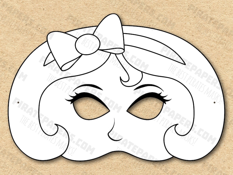 Snow White Masks Printable Color Coloring, Paper DIY for Kids and ...