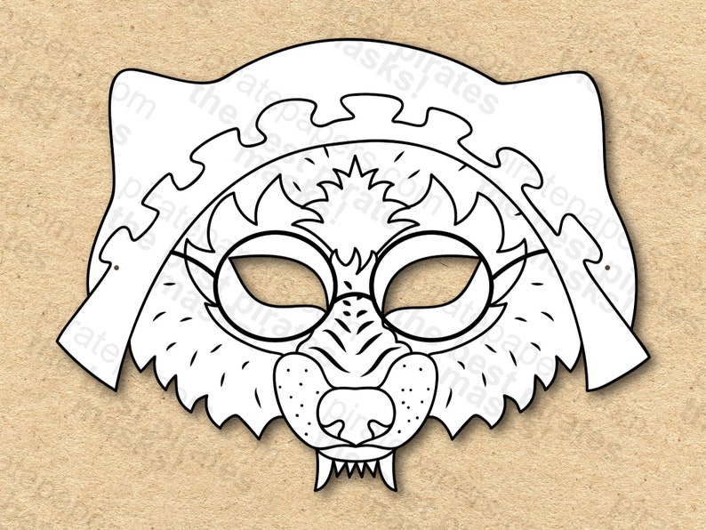 Little Red Riding Hood Masks Printable Coloring Mother - Etsy