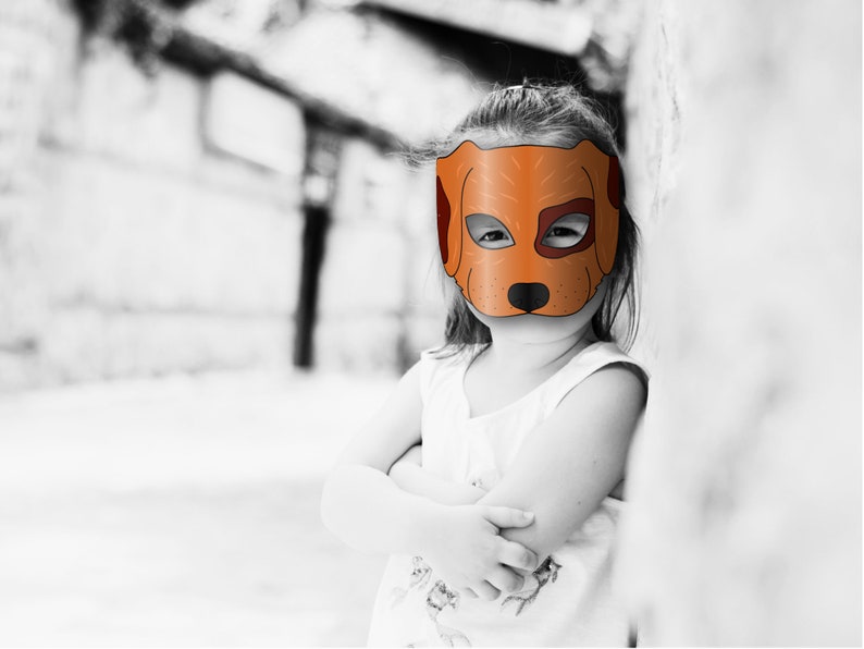 Dog Mask Printable Paper DIY for Kids and Adults. PDF - Etsy