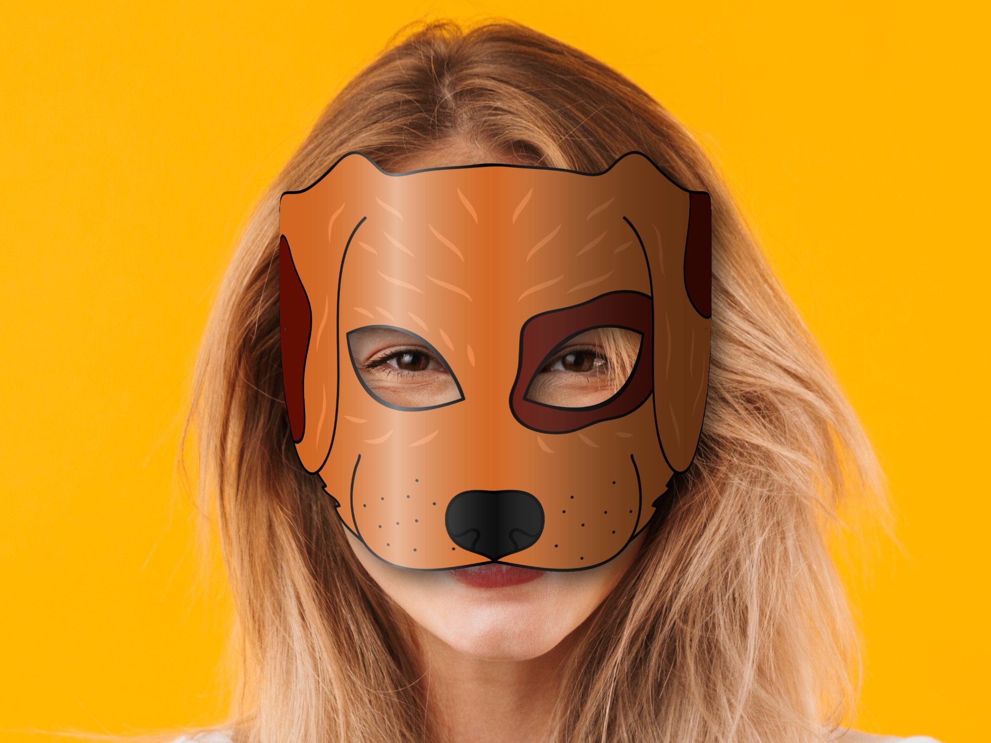 Dog Mask Printable, Paper DIY for Kids and Adults. PDF Template ...