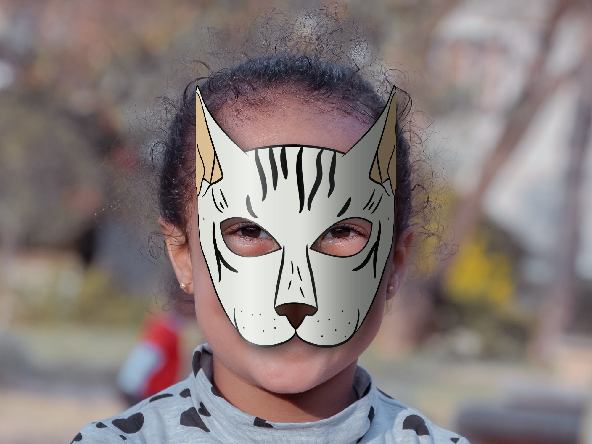 Cat Oriental Mask Printable Breed, Paper DIY for Kids and Adults. PDF ...