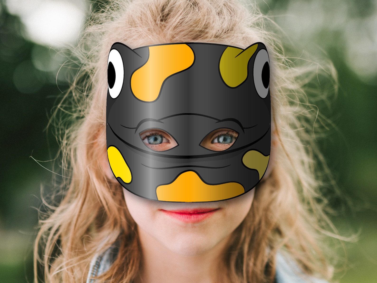 Salamander Mask Printable, Paper DIY for Kids and Adults. PDF Template ...