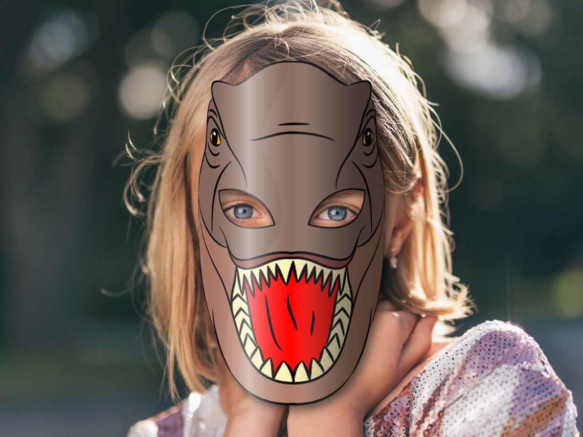 Dinosaur T-rex Mask Printable, Tyrannosaurus Rex, Trex, Paper DIY for ...