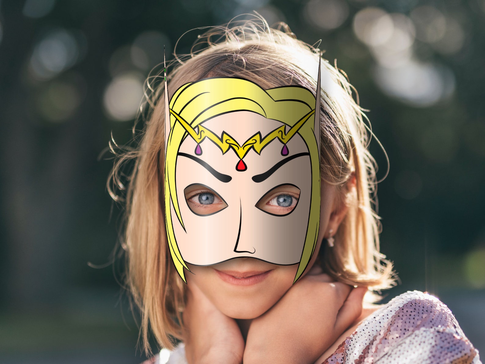 Elf Mask Printable, Paper DIY for Kids and Adults. PDF Template ...