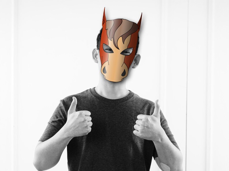 Horse Mask Printable Paper DIY for Kids and Adults. PDF - Etsy