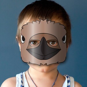 Emu Mask Printable, Paper DIY for Kids and Adults. PDF Template ...