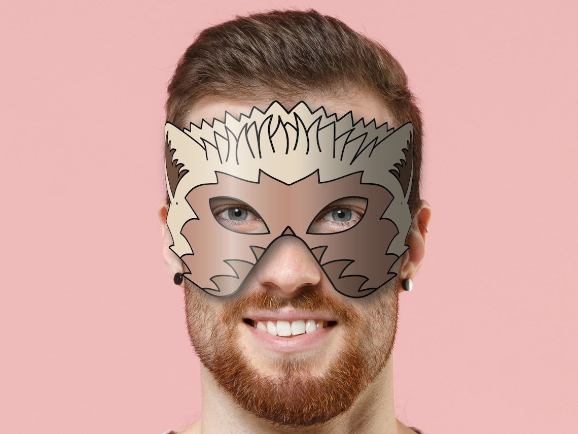 Hedgehog Mask Printable, Paper DIY for Kids and Adults. PDF Template ...