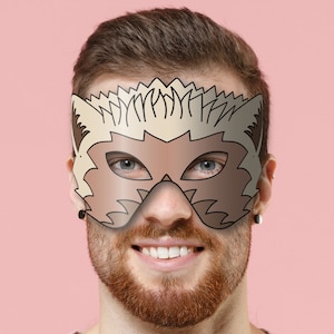 Hedgehog Mask Printable, Paper DIY for Kids and Adults. PDF Template ...