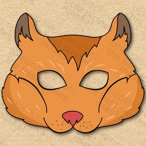 Hamster Mask Printable Paper DIY for Kids and Adults. PDF - Etsy
