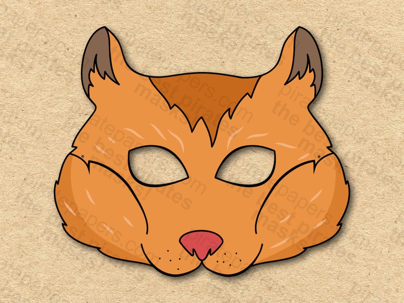 Hamster Mask Printable Paper DIY for Kids and Adults. PDF - Etsy