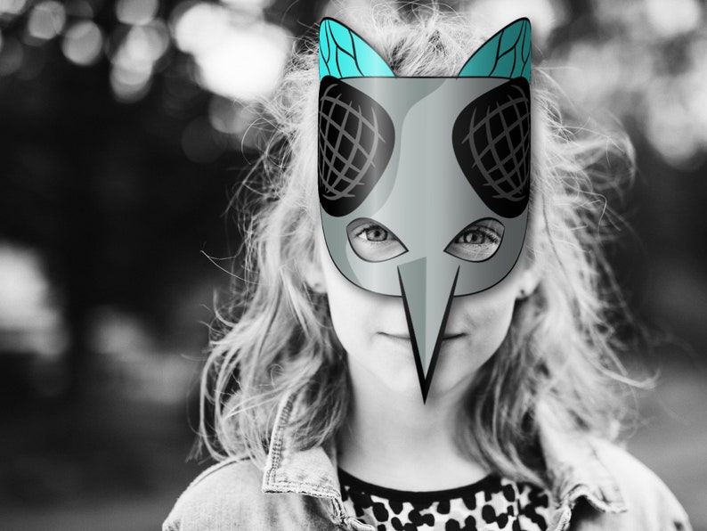 Mosquito Masks Printable Color Coloring Paper DIY for Kids - Etsy