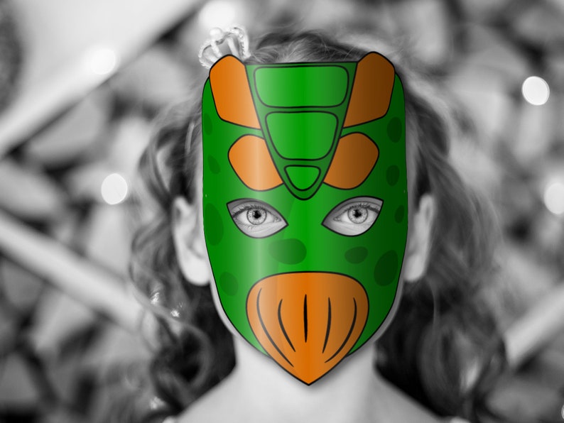 Dinosaur Stegosaurus Masks Printable Color Coloring Paper - Etsy