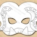 Monster Masks Printable Coloring, Paper DIY for Kids and Adults. PDF ...
