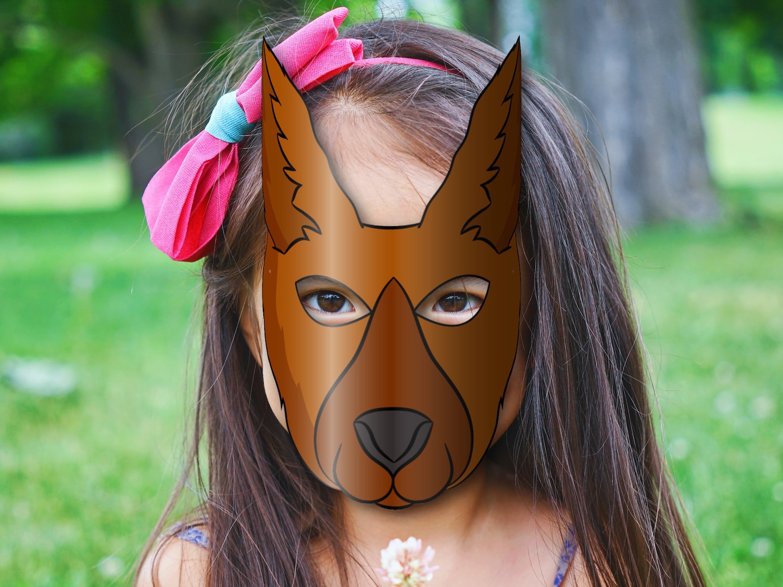 Kangaroo Mask Printable, Paper DIY for Kids and Adults. PDF Template ...