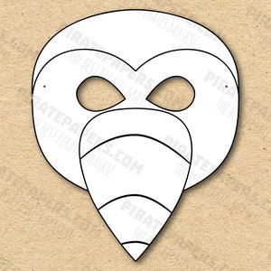 Squirrel Mask Printable, Paper DIY for Kids and Adults. PDF Template ...