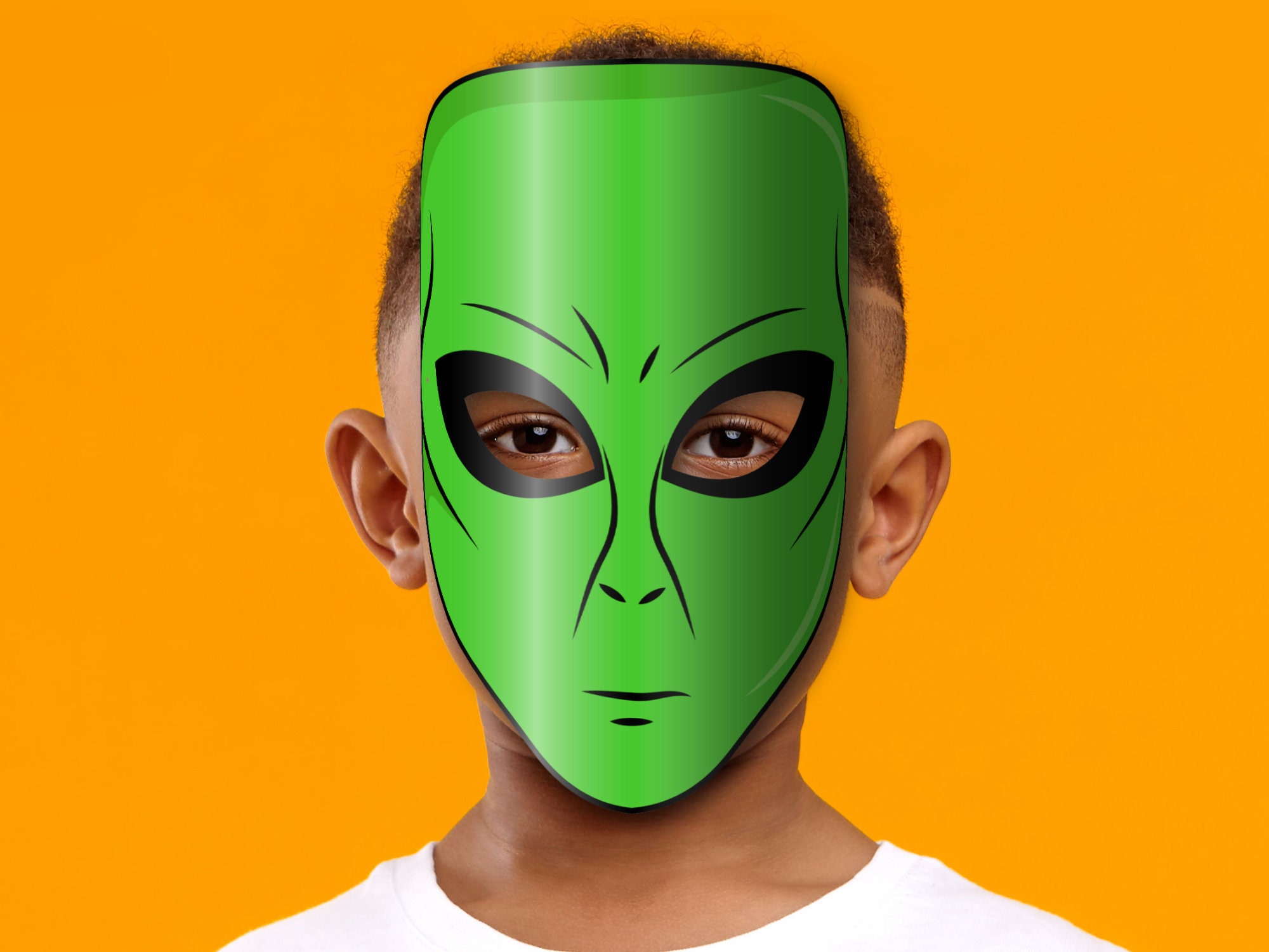 Alien Masks Printable Color + Coloring, Paper DIY for Kids and Adults ...