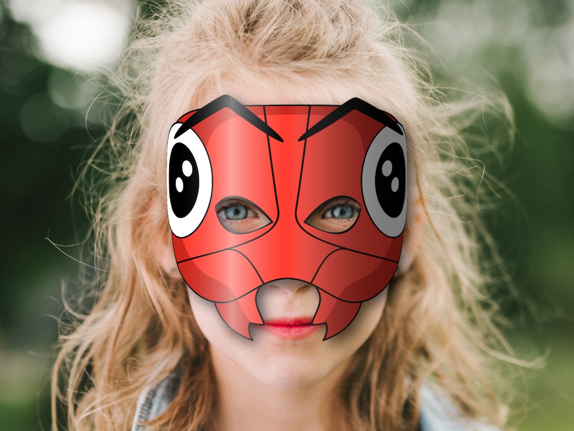 Ant Mask Printable, Paper DIY for Kids and Adults. PDF Template ...