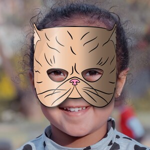 Cat Persian Mask Printable Breed, Paper DIY for Kids and Adults. PDF ...