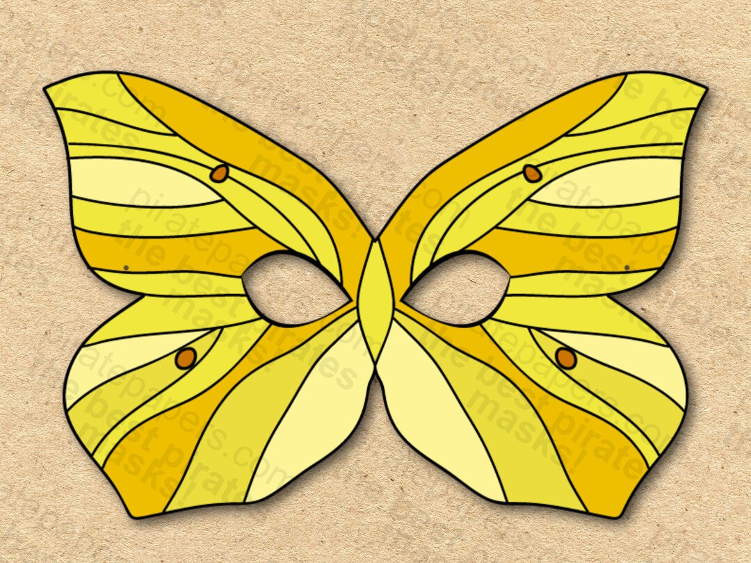 Butterfly Mask Printable Brimstone Paper DIY for Kids and - Etsy