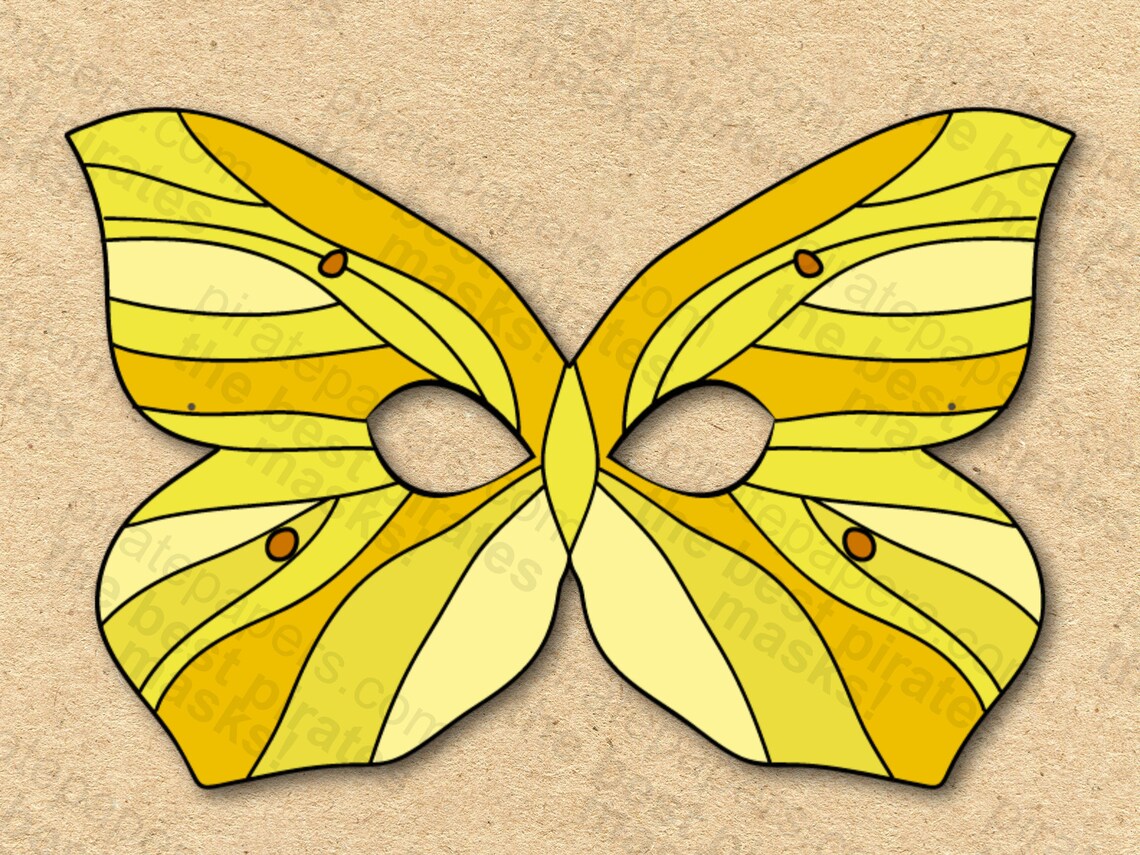 Butterfly Mask Printable Brimstone Paper DIY for Kids and - Etsy