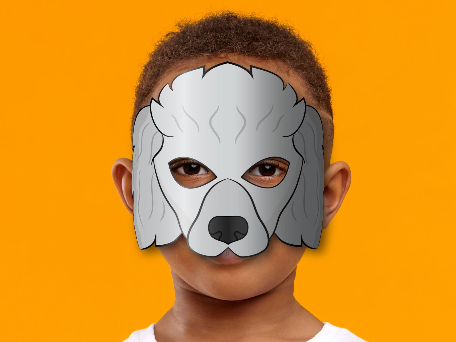 Dog Poodle Mask Printable Breed, Paper DIY for Kids and Adults. PDF ...