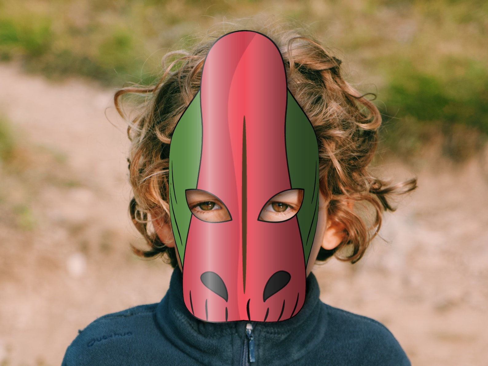 Dinosaur Parasaurolophus Mask Printable, Paper DIY for Kids and Adults ...