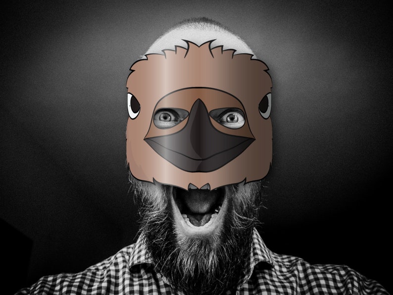 Emu Mask Printable Paper DIY for Kids and Adults. PDF - Etsy
