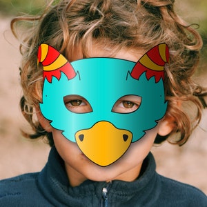Monster Masks Printable, Paper DIY for Kids and Adults. PDF Template ...