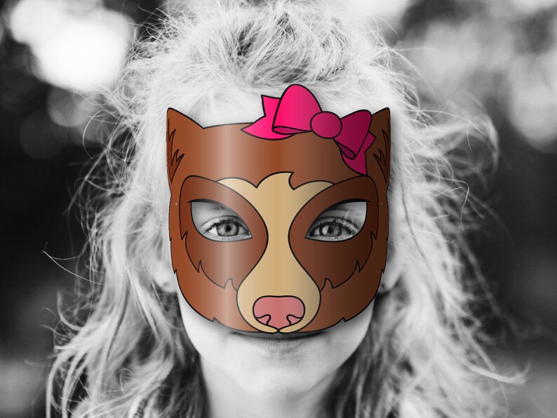 Bear-mother Mask Printable goldilocks and the Three Bears - Etsy