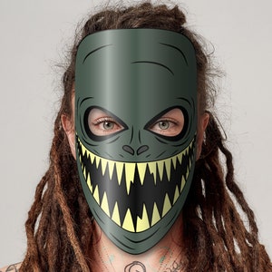 Creepy Mask Printable, Paper DIY for Kids and Adults. PDF Template ...