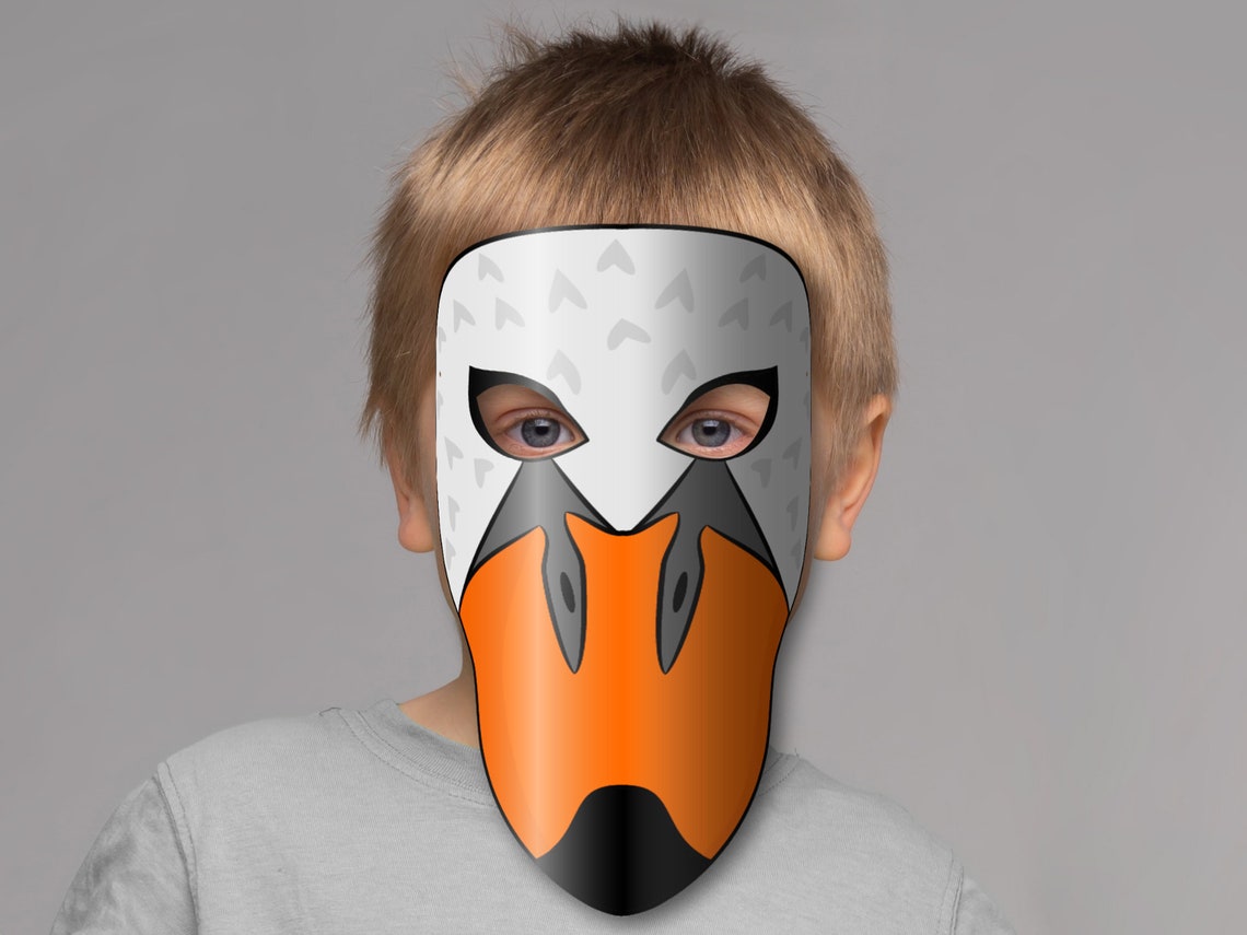 Swan Mask Printable, Paper DIY for Kids and Adults. PDF Template ...