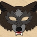 Big Bad Wolf Mask Printable, Paper DIY for Kids and Adults. PDF ...