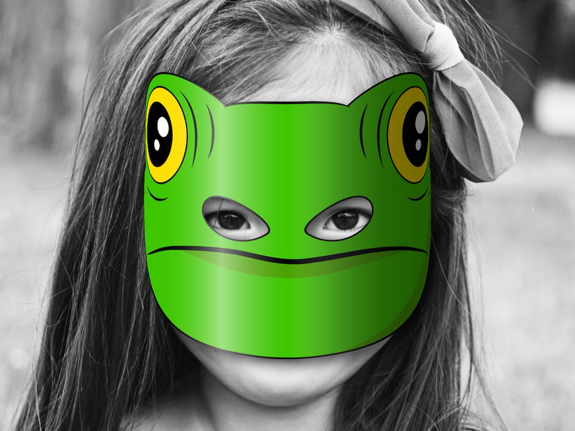 Frog Mask Printable Paper DIY for Kids and Adults. PDF - Etsy